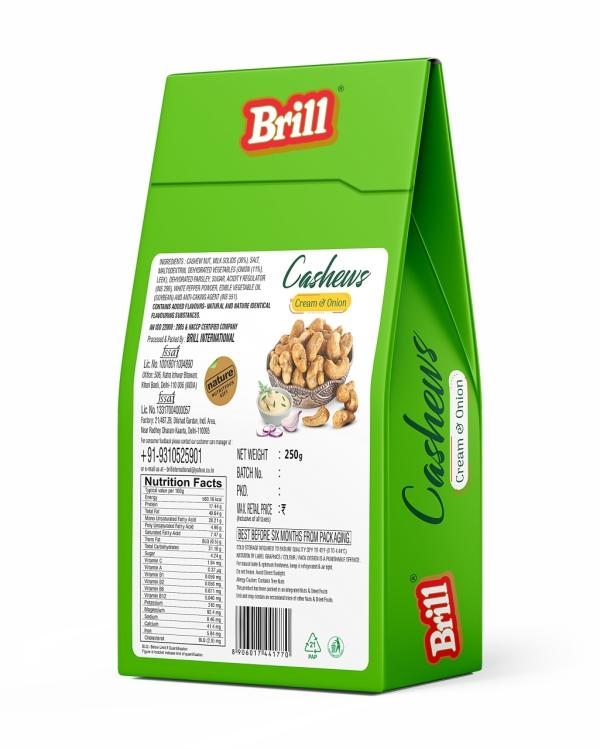 Brill Cream & Onion Cashews 250g - JioMart