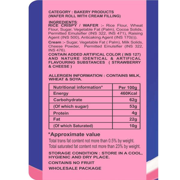 Hugs Push up The Cone- Cookies & Strawberry Cream Cheese Flavor Filled ...