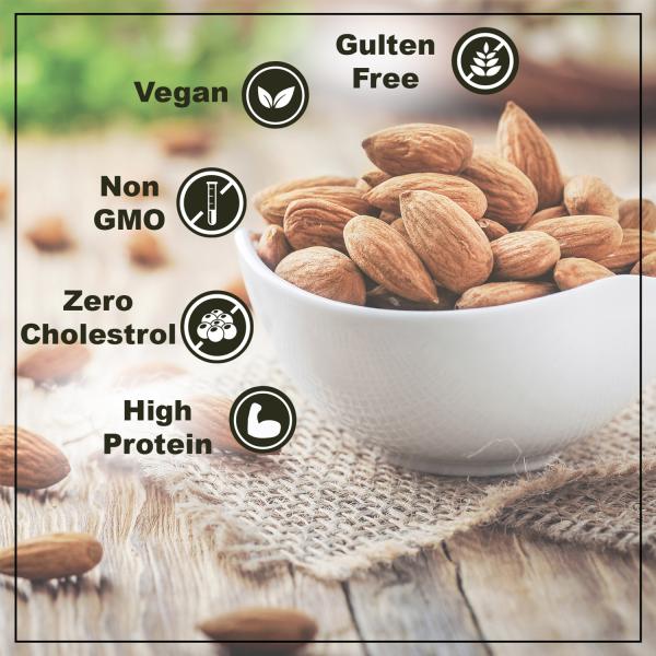 Wonderland Foods - California Hand Picked Almond (Badam) 1Kg (500g X 2 Jar) - JioMart