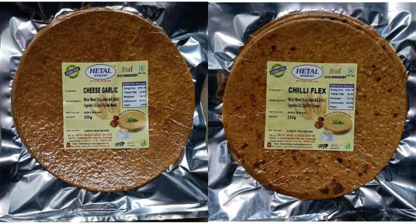 Hetal Khakhra Cheese Garlic And Chilli Flex Khakhra, 200 G Each Pack Of ...