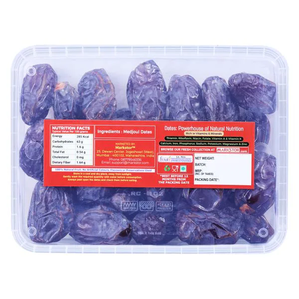 Markstor Saudi Medjoul Dates - King of Dates - 1 Kg [500g x 2 ...