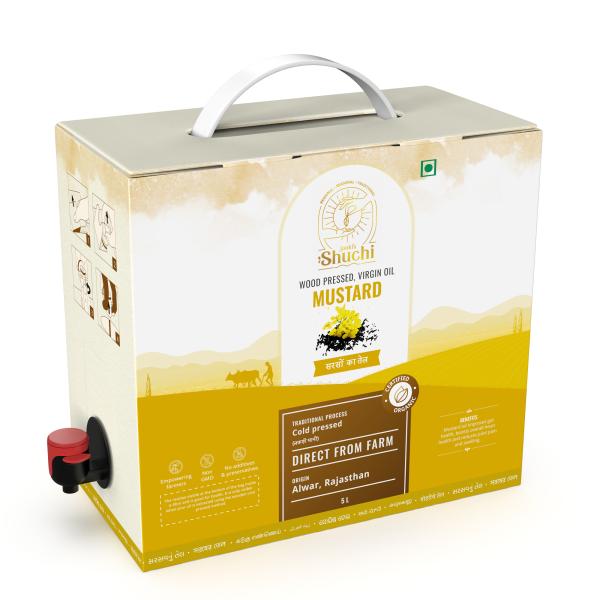 Janki's Shuchi Organic Cold Pressed Mustard Oil 5L - JioMart