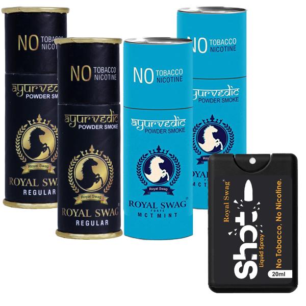 ROYAL SWAG Ayurvedic & Herbal Cigarettes Regular Flavour & Mint Flavour ...