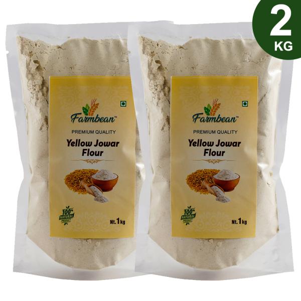 Farmbean Organic Yellow Jowar Flour 2Kg | Jawar Ka Atta| Sorghum Flour ...