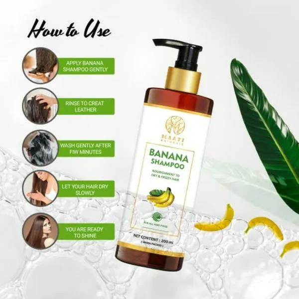 MaatiNaturals Banana Shampoo With Benefits of Pure Banana Extract ...