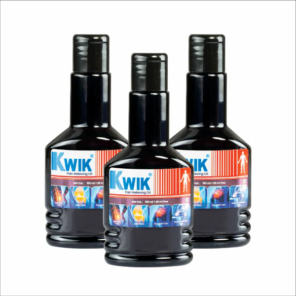 KWIK pain Relieving Oil (120 ml, Pack of 3) - JioMart