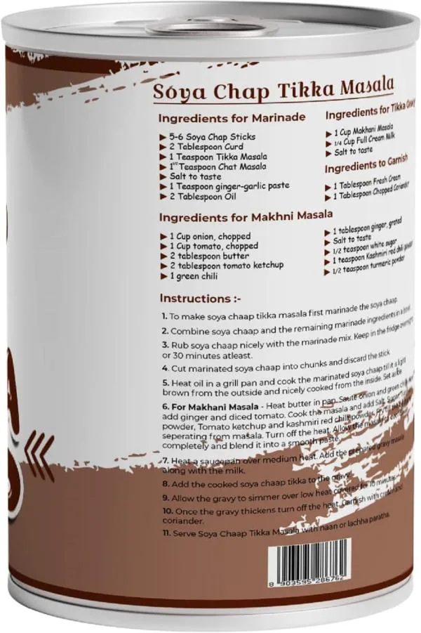 Veganic SOYA Chaap 850 GM | SOYA Chaap Sticks in Brine | Dried SOYA ...