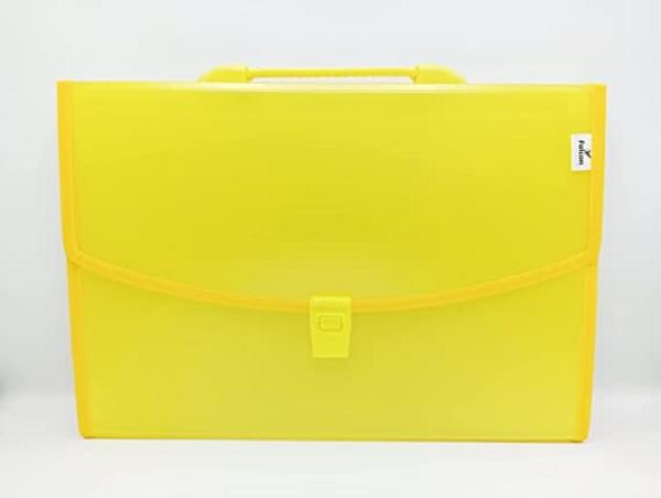 GOLD LEAF Plastic Expanding File Folder with 12 Pockets,Portable Handle ...