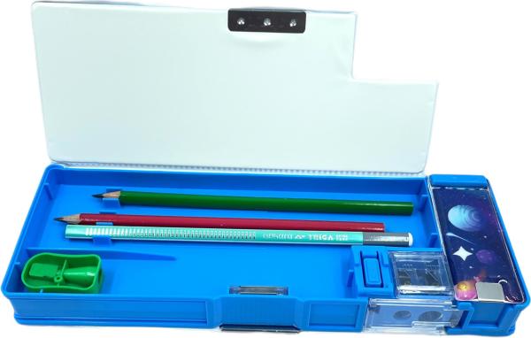 Fullkart PencilBox_001 Nature Art Plastic Pencil Box (Set of 1, Grey ...