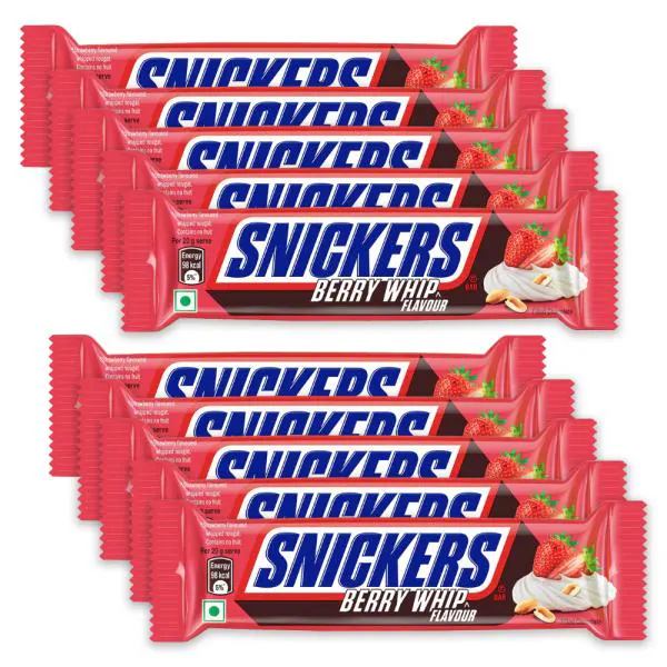 Snickers Rich & Creamy Combination of Milk Chocolate & Berry Whip 40g ...