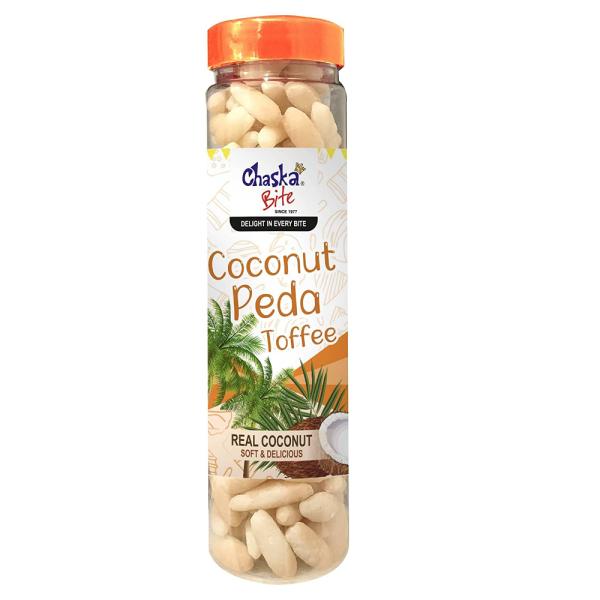 CHASKA BITE Coconut Peda Soft & Chewy Toffee | Real Coconut Peda Toffee ...