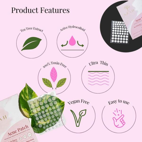 Azah Acne Patch | Transparent Hydrocolloid Patches for Quick Acne ...