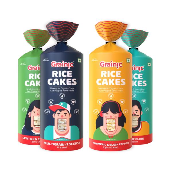 Grainic Organic Rice Cakes (Assorted Pack of 4) - JioMart