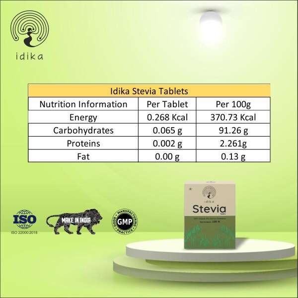 Idika Stevia 100 Tablets - Sugar free (Pack of 1) - JioMart