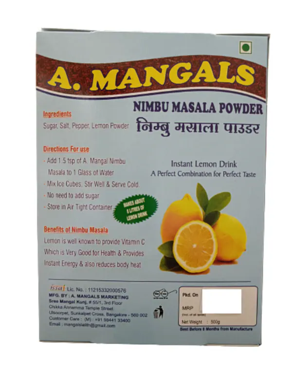 A.Mangals Nimbu Masala powder - Instant Masala Lemon juice powder ...