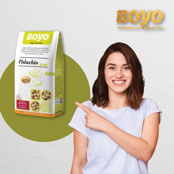 BOYO 100% Natural Whole Pistachios Nuts Without Shell 250 gm - Best for ...