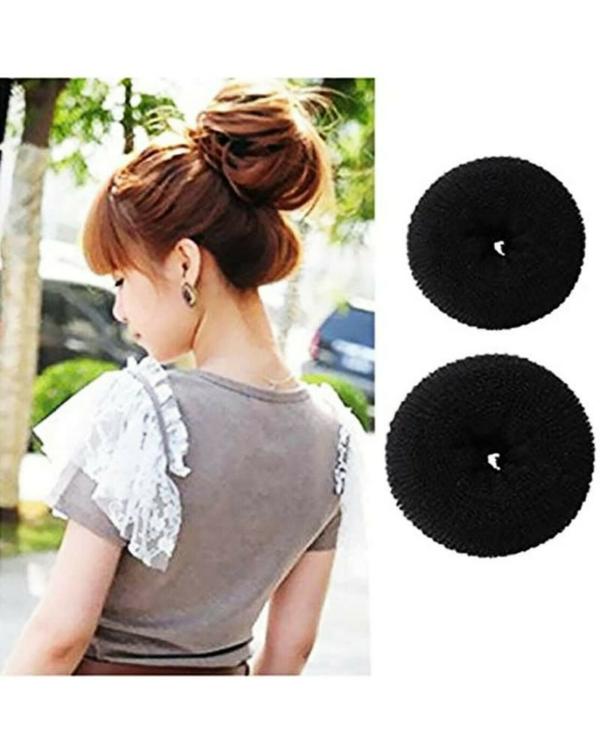 LYTIX Women Black Synthetic Banana Bumpit Hair Puff Up Maker Donut ...