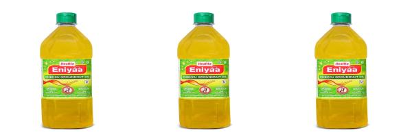ENIYA Cold pressed Groundnut Oil / Peanut Oil/ Kadala Ennai 1L Pack of ...