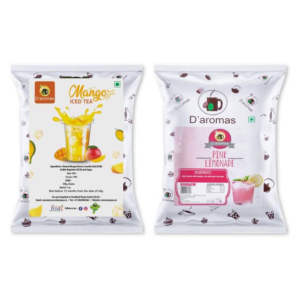 D'aromas PinkLemonade & Mango Ice Tea 1kg, Instant Premix Ice Tea ...