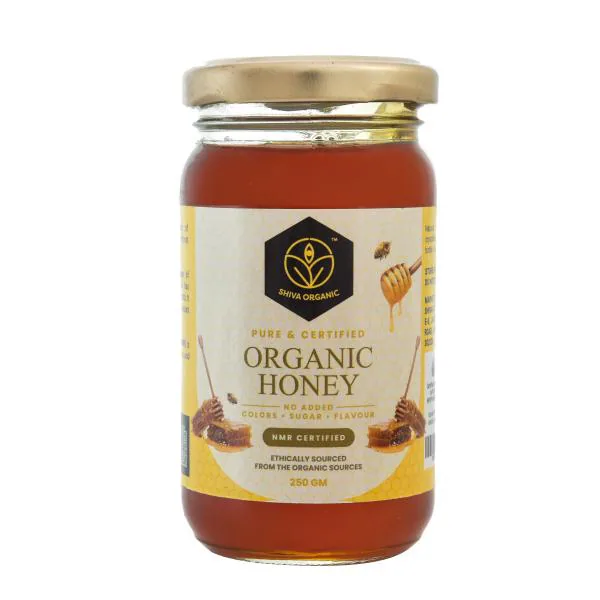 Shiva Organic Organic Certified Honey by NPOP-100% Natural and No Added Sugar Flavour -250 gm ...