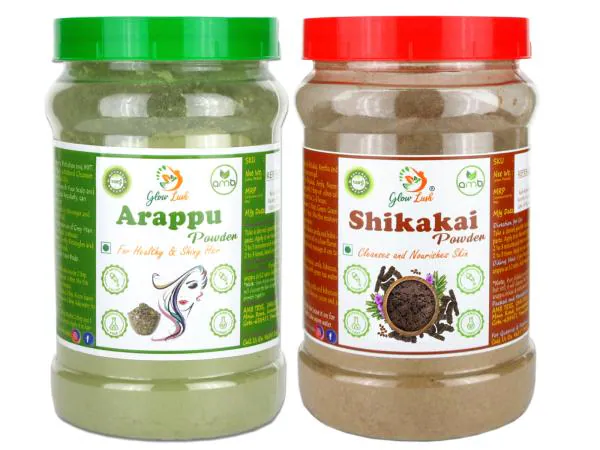 Glow Lush Pure, Herbal Arappu and Shikakai Powder (250gm Each) - JioMart