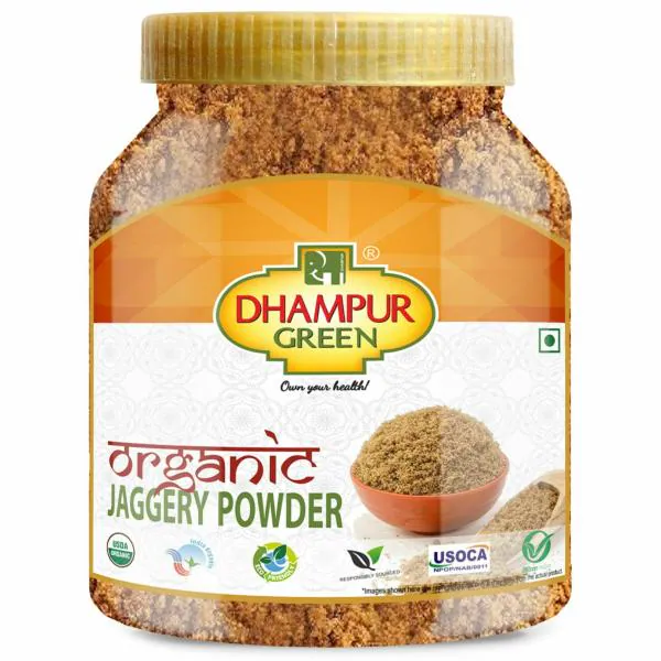 Dhampur Green Organic Jaggery Powder 800g Jar (Pack of 1), 100% Organic ...