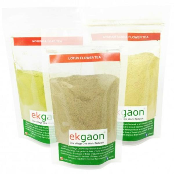 Ekgaon Anti-oxidant Tea Combo - 2 (Senna Flower Tea 100g, Lotus Flower Tea 50g, Moringa Leaf Tea ...