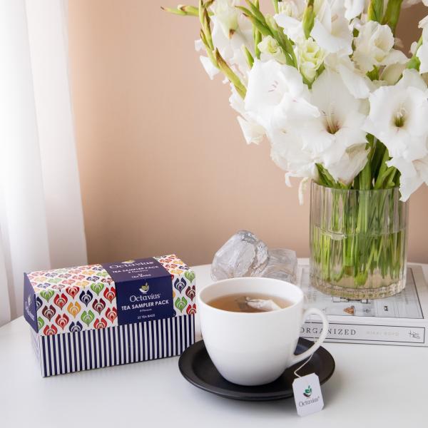 Tea Sampler Pack - 32 Enveloped Tea Bags | Assortment of 8 Fine Black ...