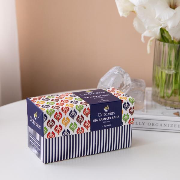 Tea Sampler Pack - 32 Enveloped Tea Bags | Assortment of 8 Fine Black ...