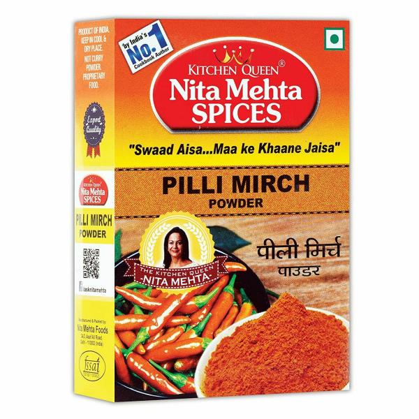 KITCHEN QUEEN NITA MEHTA Pili Mirch Powder Organic 100 g (Pack of 3 ...