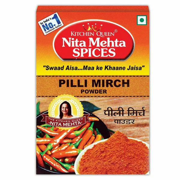 KITCHEN QUEEN NITA MEHTA Pili Mirch Powder Organic 100 g (Pack of 3 ...