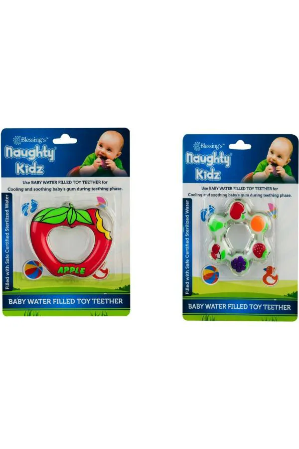 Naughty Kidz Red Silicone Water Filled Toy Teether with 2 Key Teether ...