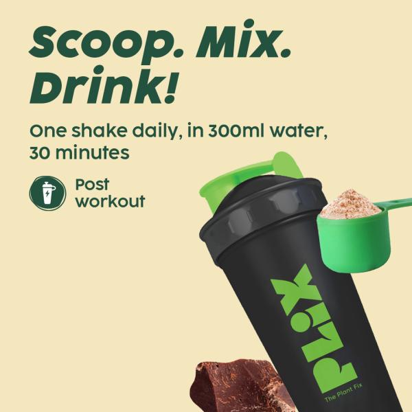 PLIX Strength Vegan Post Workout Plant Protein Powder- 500 G (Chocolate ...