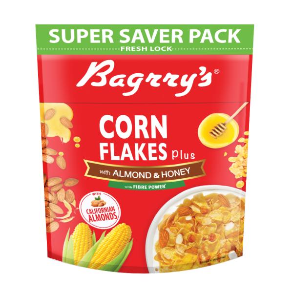 Bagrrys Corn Flakes | Almond and Honey, 750 GM | With Fibre Power ...
