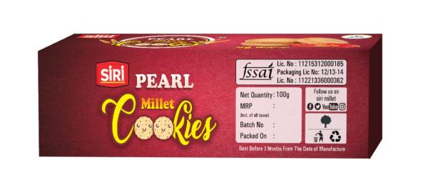 SIRI MILLETS Pearl Millet Cookie Vegetarian 100 g (pack of 10) - JioMart
