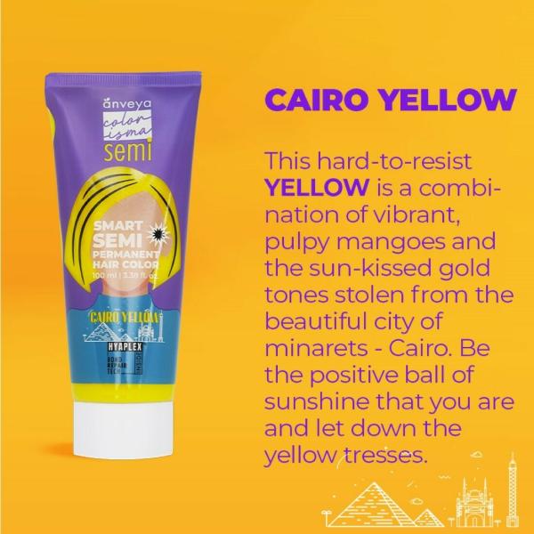 Anveya Cairo Yellow Semi Permanent Hair Color, 100ml - JioMart