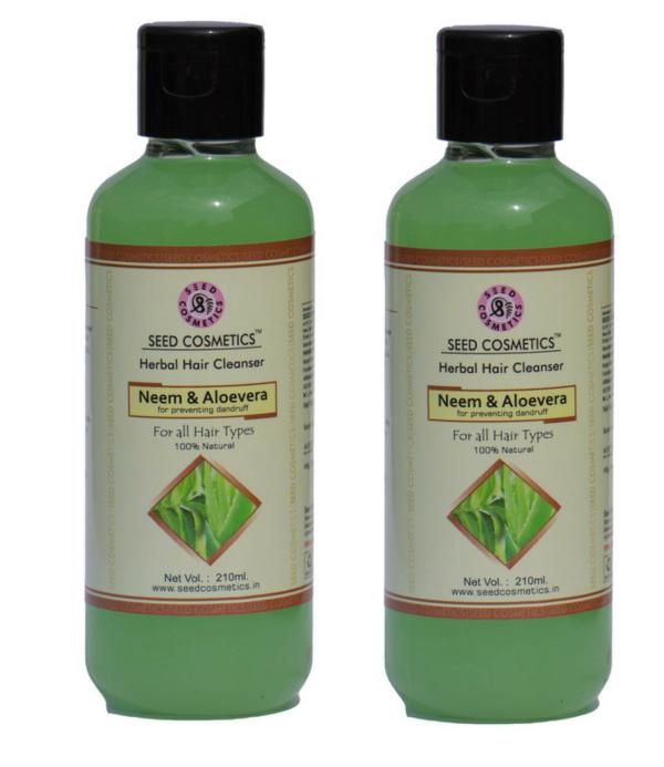 Seed Cosmetics Herbal Neem & Aloevera Hair Shampoo 100 % Natural for ...