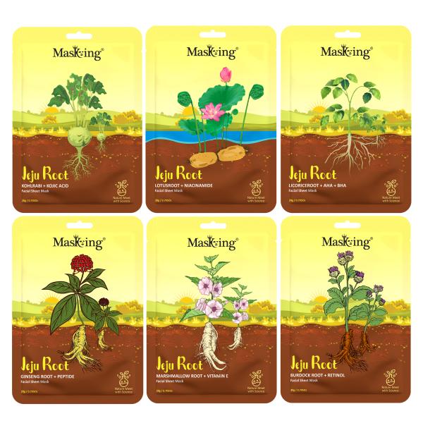 Masking fairness and glowing Jeju Root skin friendly Facial Sheet mask ...