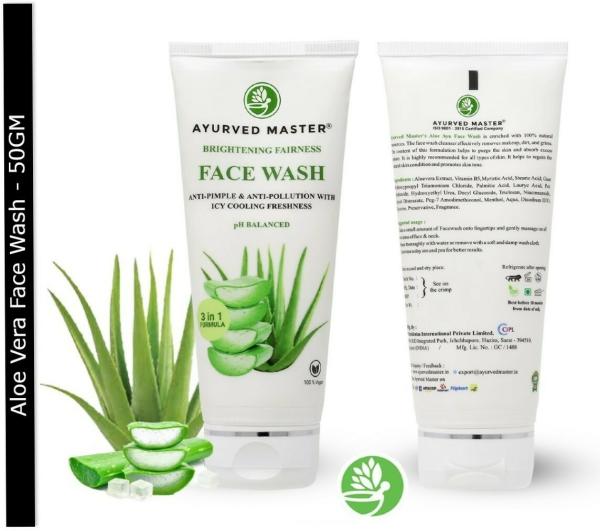 AYURVED MASTER Anti Acne and Anti Pimple Aloe Vera Face Wash for All ...