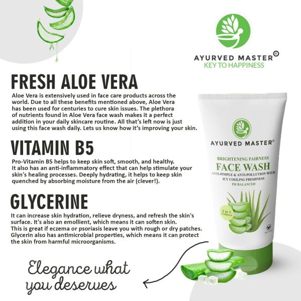 AYURVED MASTER Anti Acne and Anti Pimple Aloe Vera Face Wash for All ...