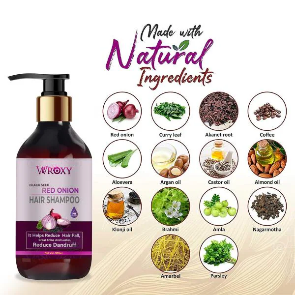 Red onion Shampoo for Hair Growth , Anti-Hair fall and anti-dandruff ...
