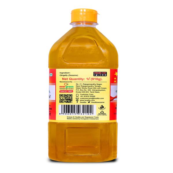 ENIYA Cold pressed Sesame Oil / Gingelly Oil/ Nalla Ennai 1L - JioMart