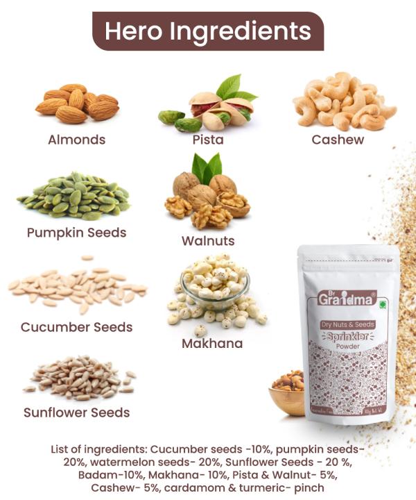 ByGrandma dry nuts & seeds sprinkler powder mix 200 gm - JioMart