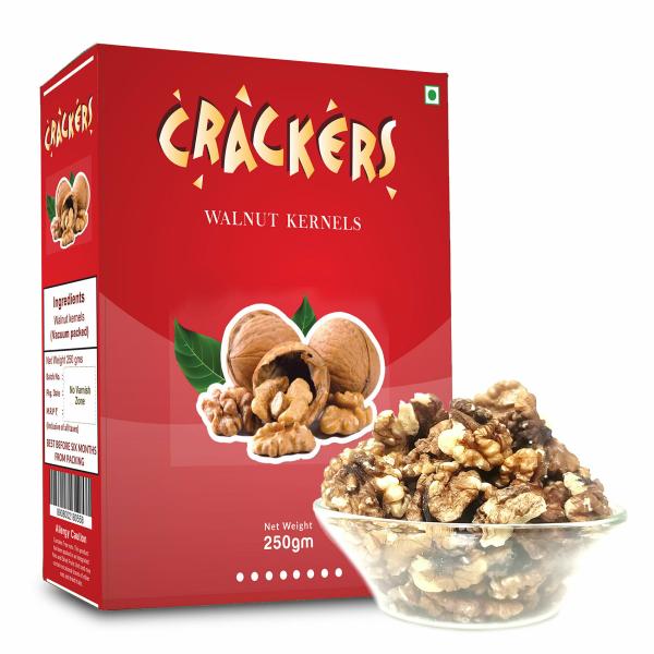 Go Crackers Kashmiri Brown Broken Walnuts Kernels (Without Shell) , 500g (250g x 2) - JioMart
