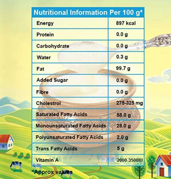 Purasure 100 % Pure Natural Cow Ghee 1 Liter with Desi Ghee 1 Liter ...