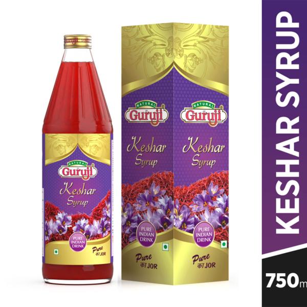 Natural Jai Guruji Kesar & Butterscotch Syrup Each 750ml (Pack of 2 ...
