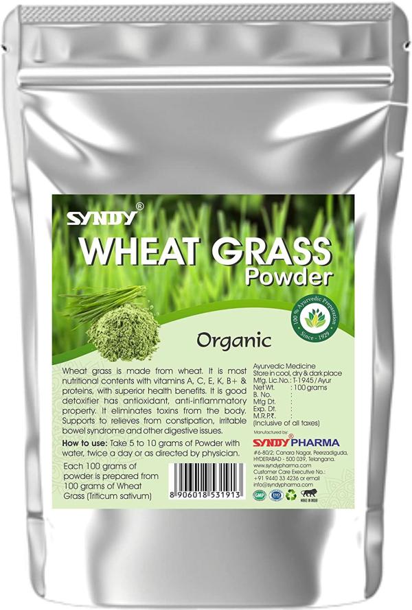 Syndy Organic Wheat Grass Powder For Immunity Booster 100 G - JioMart