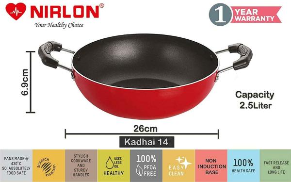 Nirlon 9 pcs of Non-stick Aluminium Kitchen Cookware Set - JioMart