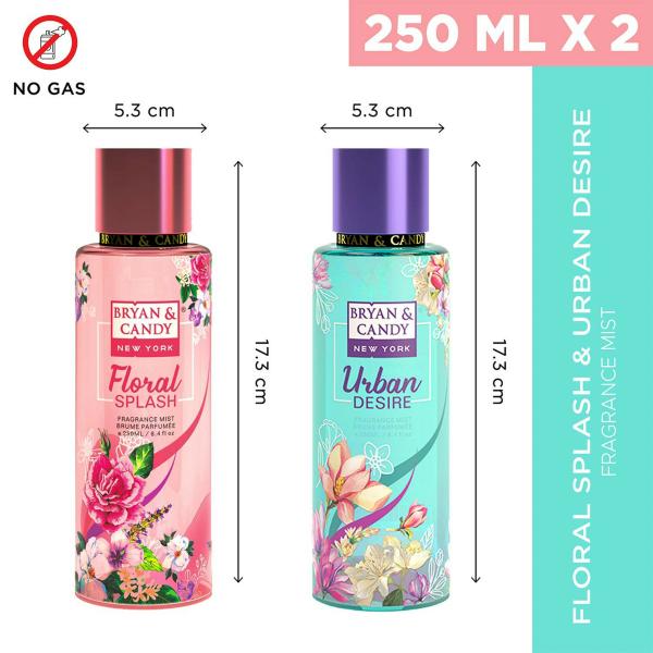 BRYAN & CANDY NEW YORK Fragrance Body Mist Spray No Gas Perfume Duo Kit ...
