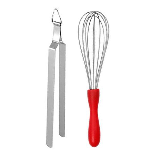 DreamBasket Stainless Steel Roti Chimta / Utility Tong & Egg Whisk ...